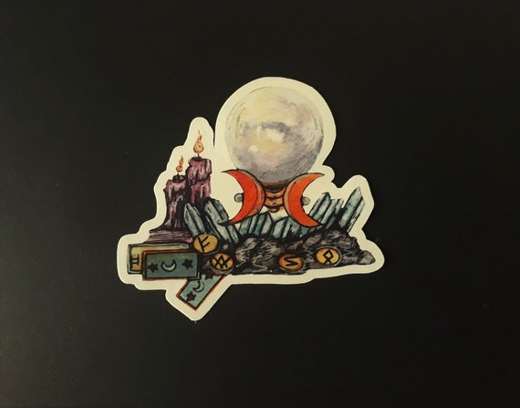 Crystal Ball Sticker Crystal Ball Vinyl Decal Divination - Etsy
