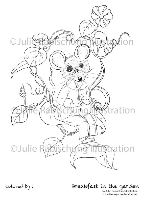 Cute Mouse Coloring Page