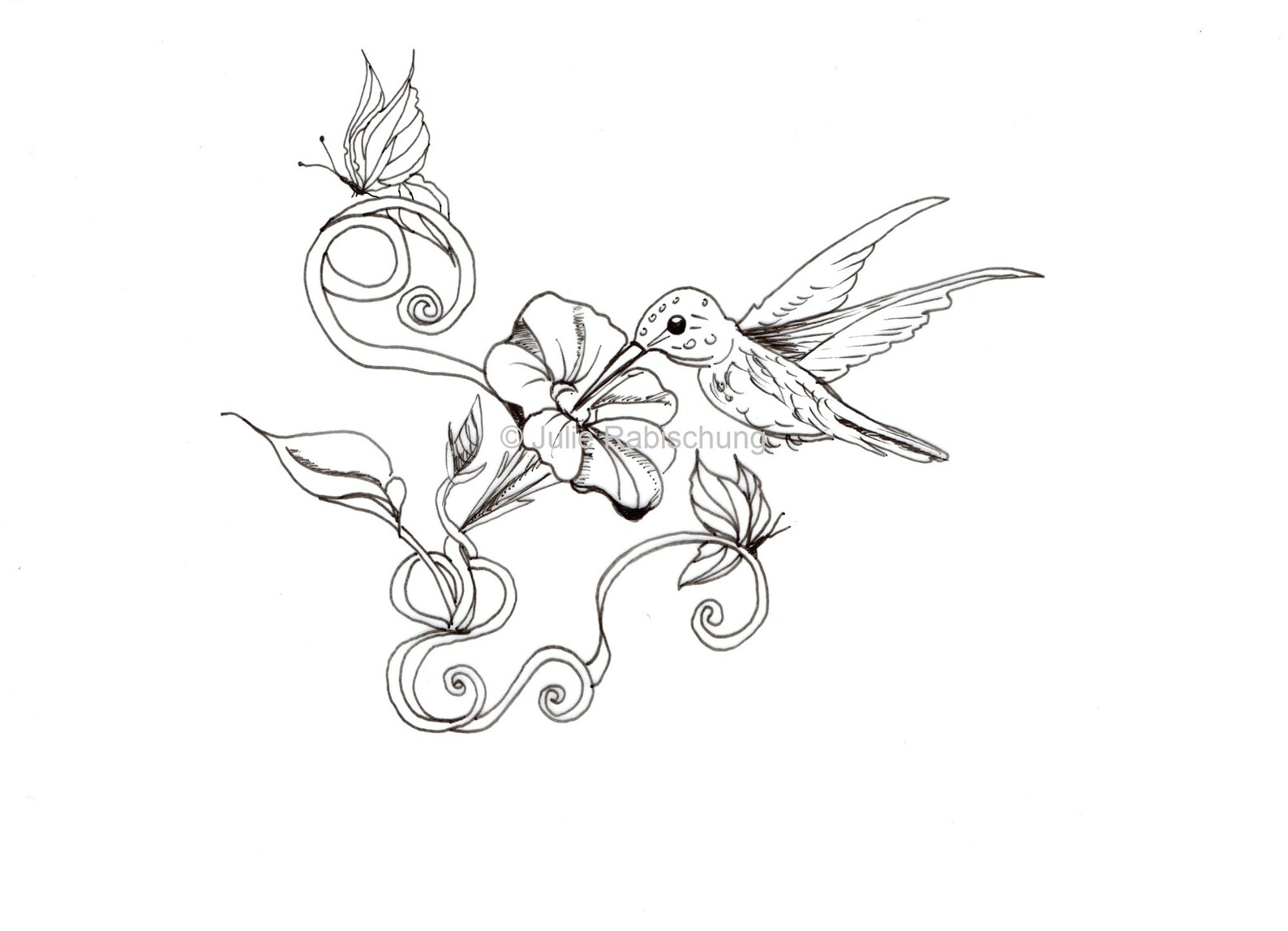 Hummingbird Tattoo Designtattoo Flashtattoo - Etsy