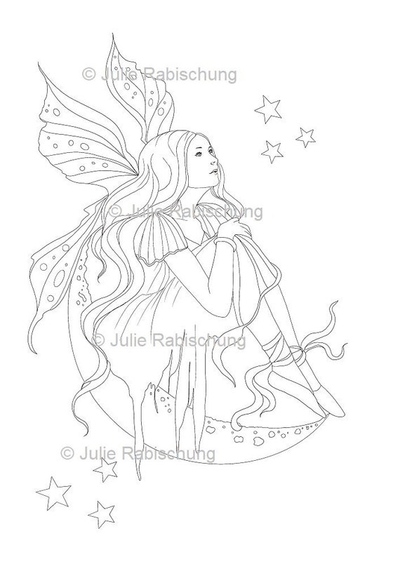 Moon Fairy Coloring Pages