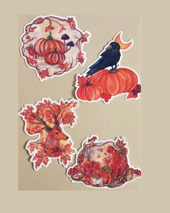 Clings autumn laptop decals set autumn stickers set,autmn vinyl decal ...