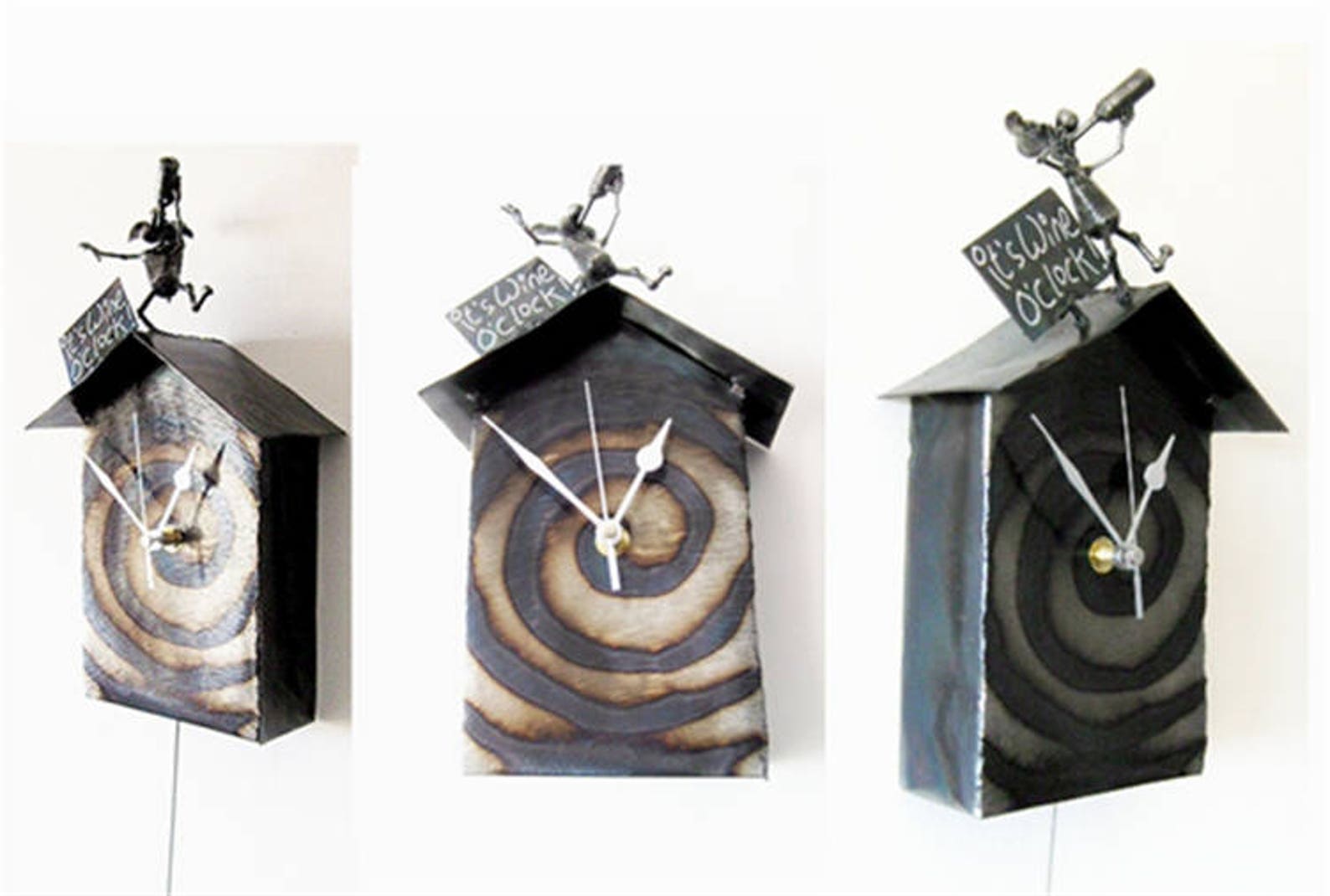 Pendulum Clock With Drunk Mouse Saying "it's Wine O'clock!" (budget ...