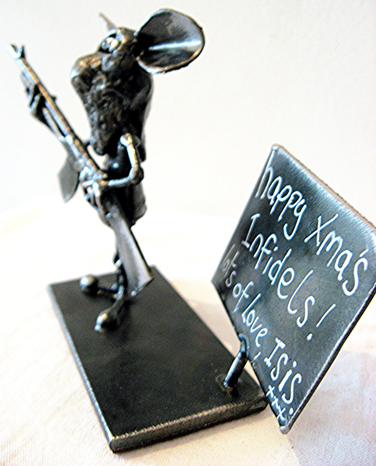 Terrorist Mouse Sculpture happy Christmas From - Etsy