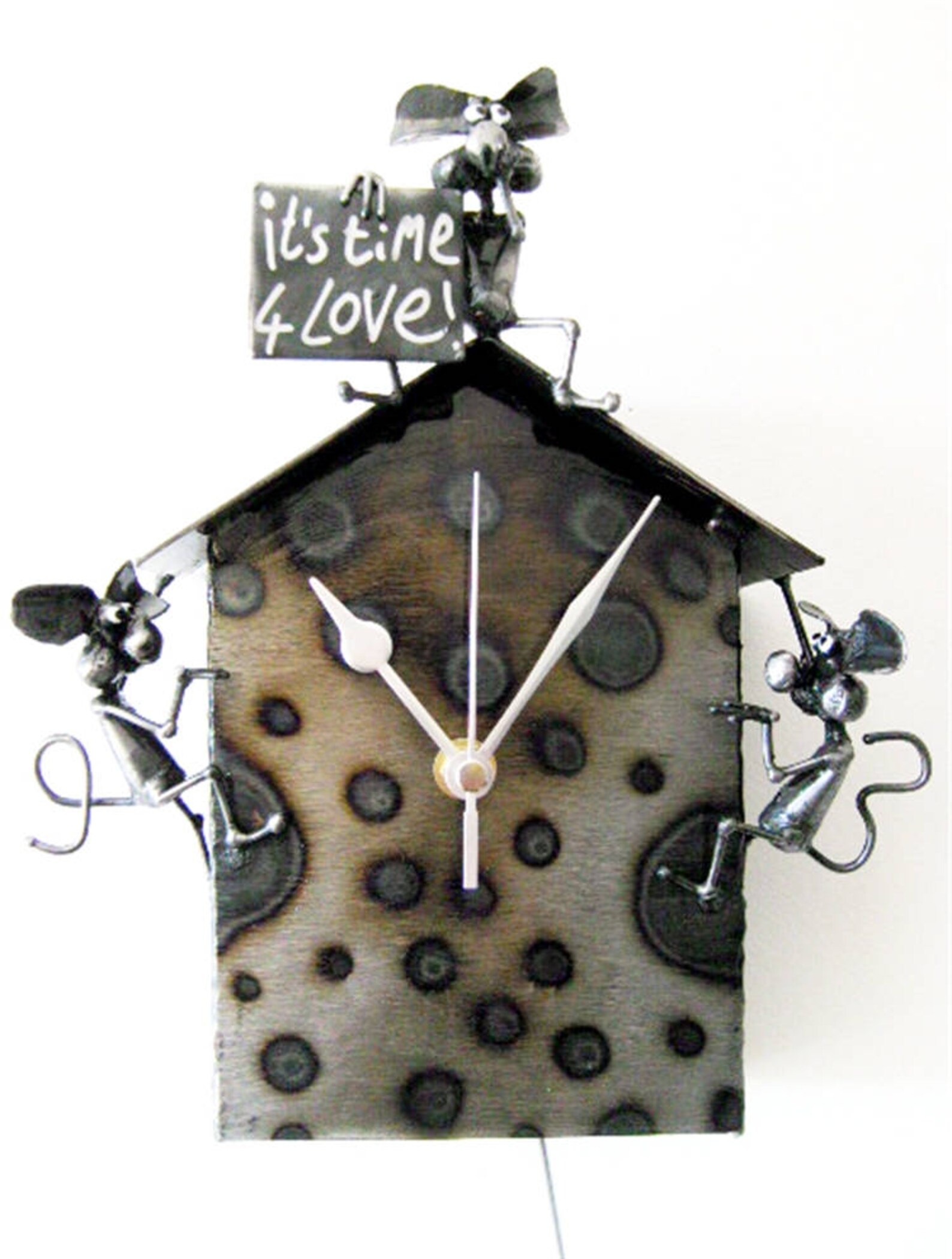 Mouse Pendulum Clock with mice blowing kisses reminding you | Etsy