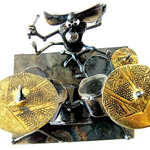 Drummer Mouse Sculpture Made From Reclaimed Steel - Etsy