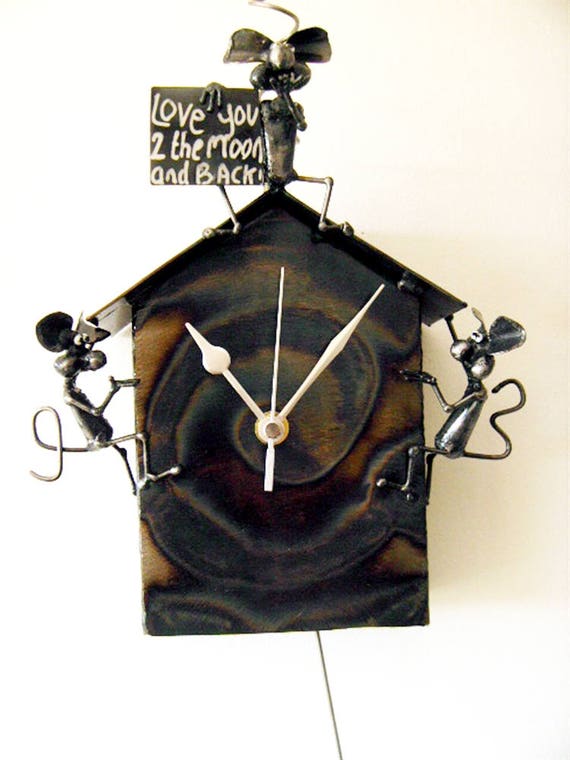 Love Clock With Mice Blowing Kisses Saying i Love You to | Etsy