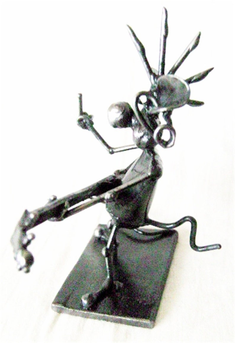 Punk Mouse Guitarist Welded Steel Sculpture - Etsy