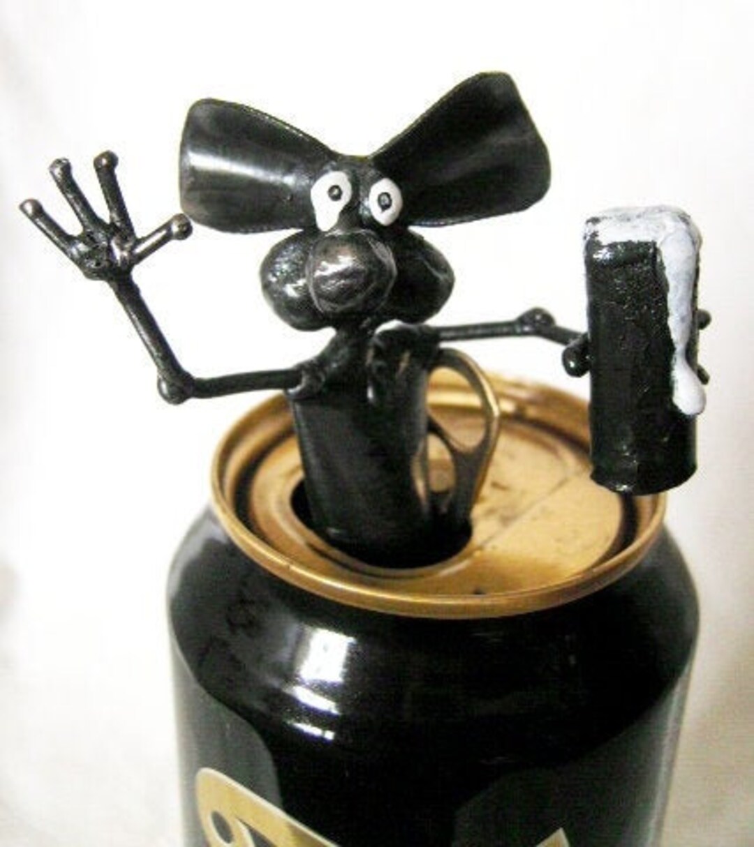 Guiness Drinking Mouse in Recycled Can. - Etsy