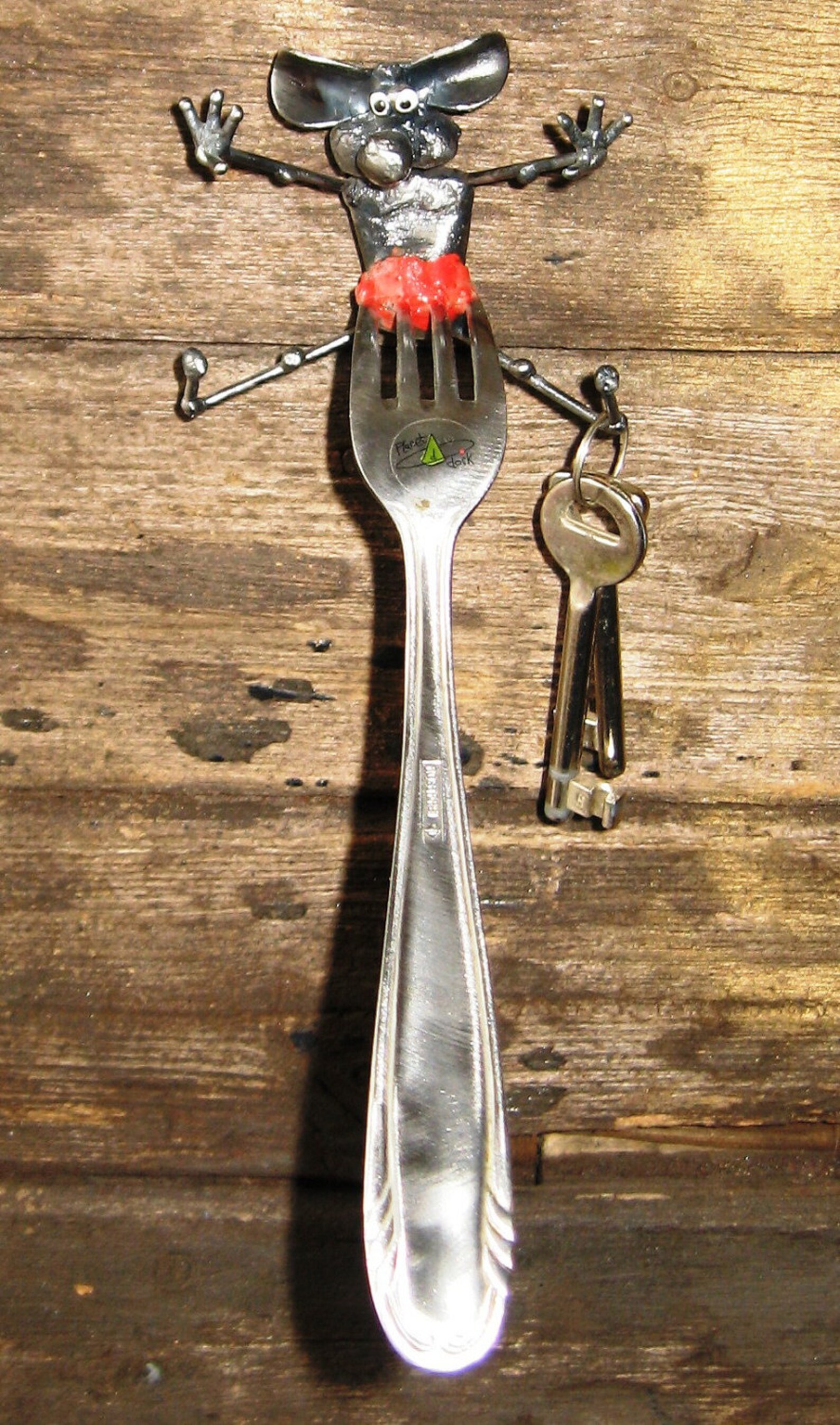 Mouse Keyholder Sculpture Wall Mounted Upcycled Fork - Etsy