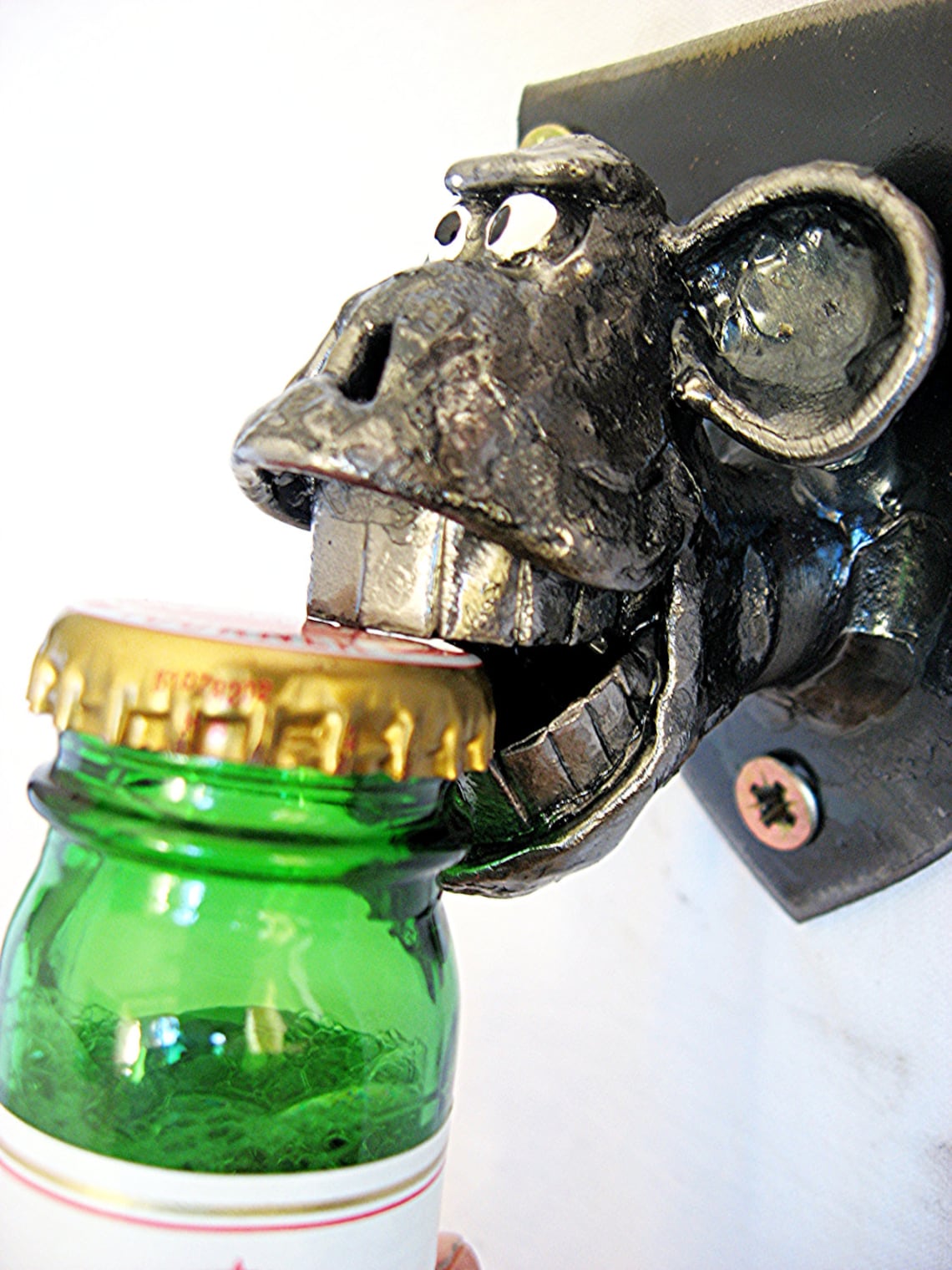 Monkey Bottle Opener , Wall Mounted and Handmade From Recycled Steel ...