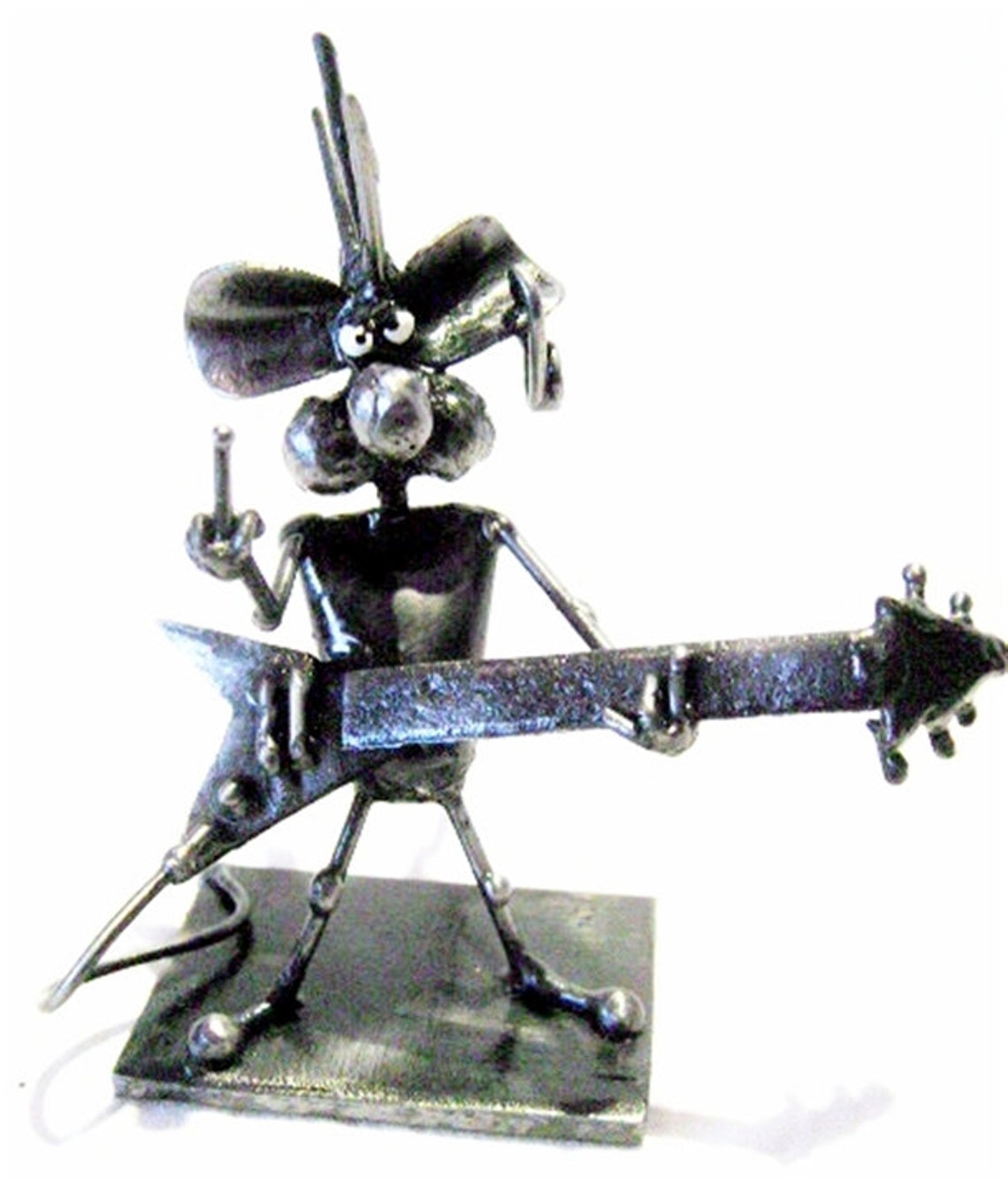 Punk Mouse Guitarist Welded Steel Sculpture - Etsy