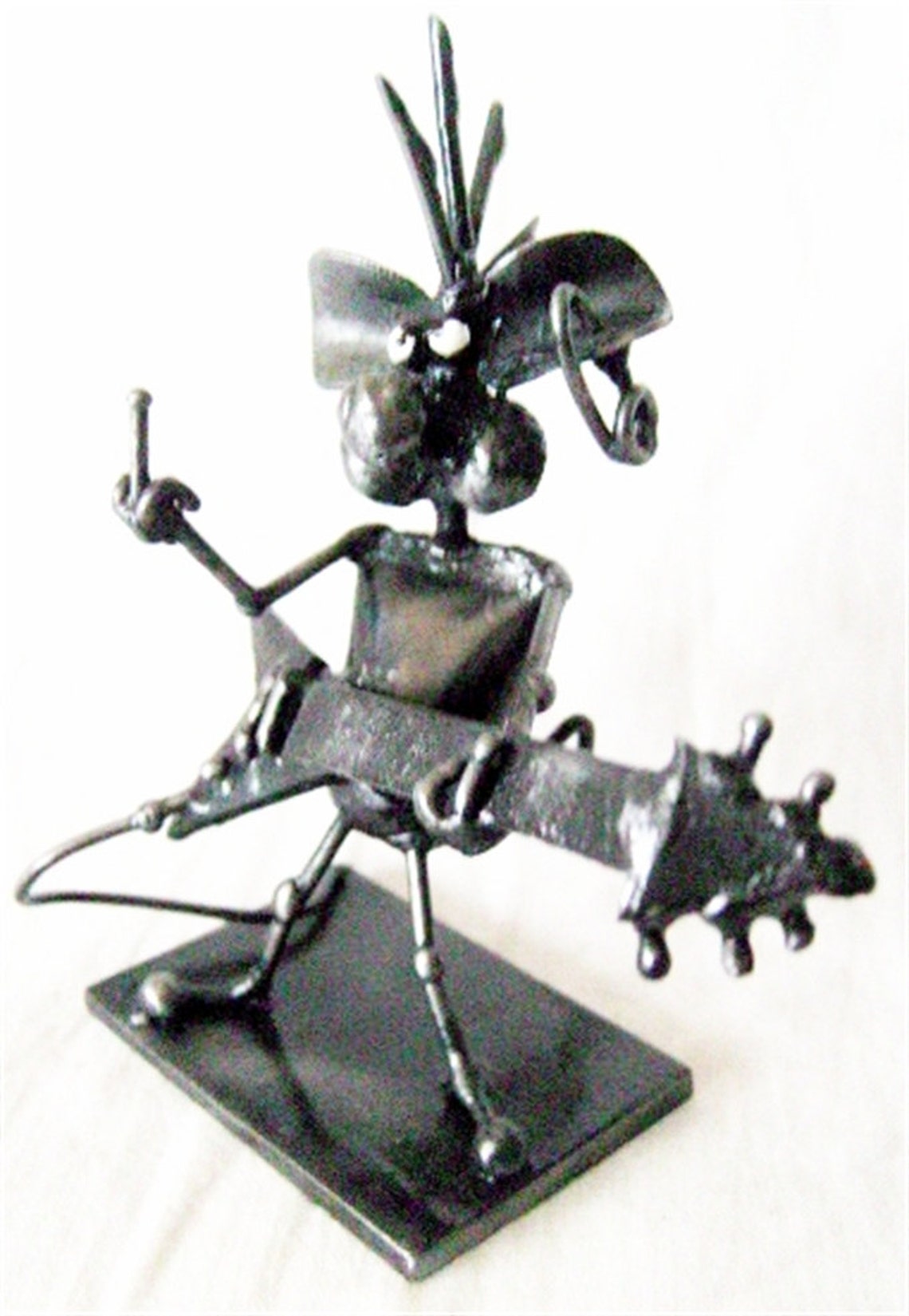 Punk Mouse Guitarist Welded Steel Sculpture - Etsy