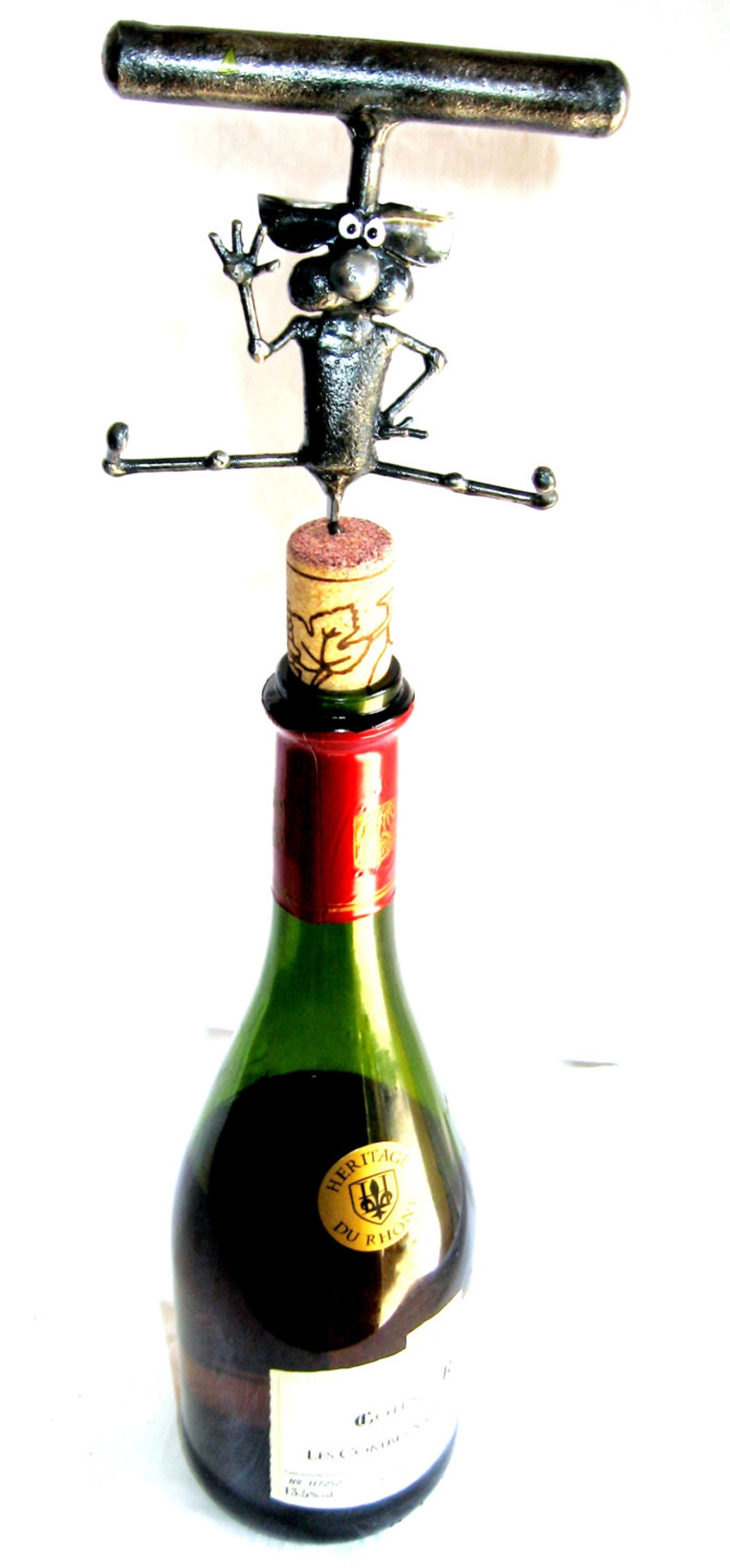 Unique Corkscrew Mouse Handmade From Recycled Steel. | Etsy