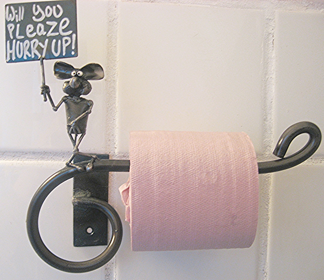 Toilet Paper Holder With Unique and Funny Sculpted Steel Mouse ...