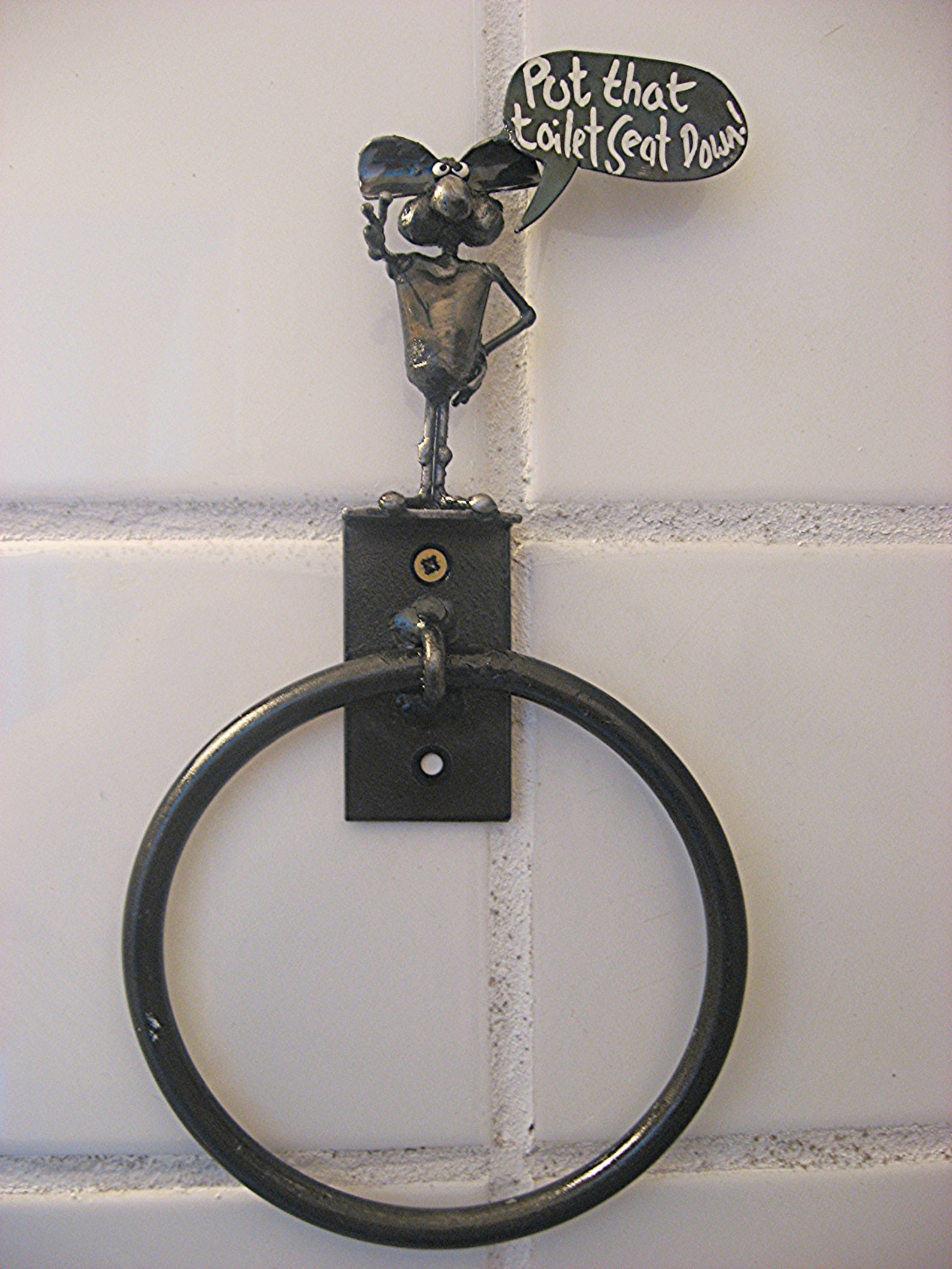 Towel Ring Unique Sculpted Steel Mouse Towel Ring - Etsy