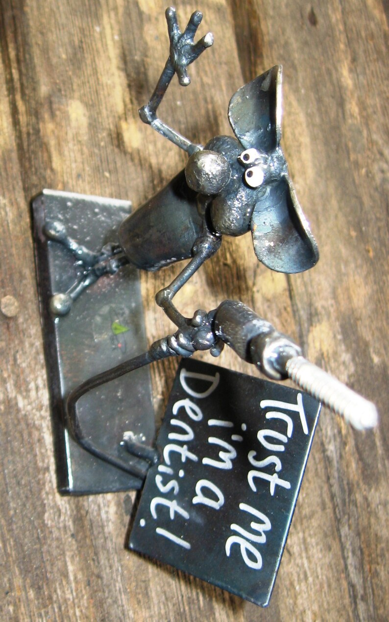 Dentist Mouse Sculpture Made From Recycled Welded Steel - Etsy