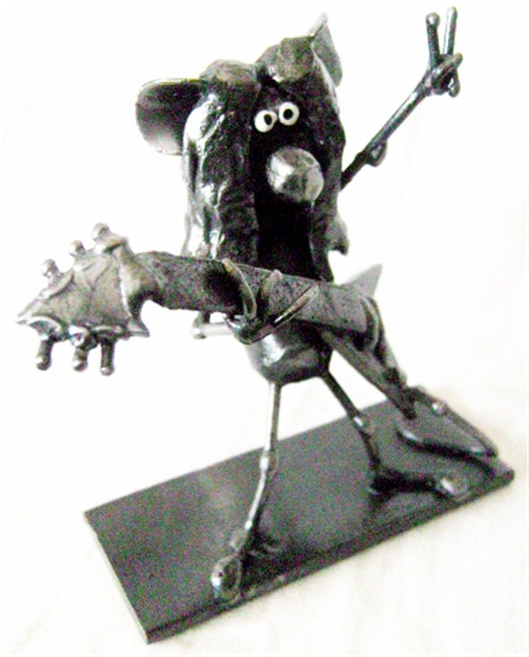 Heavy Metal Mouse Guitar Hero Sculpture - Etsy