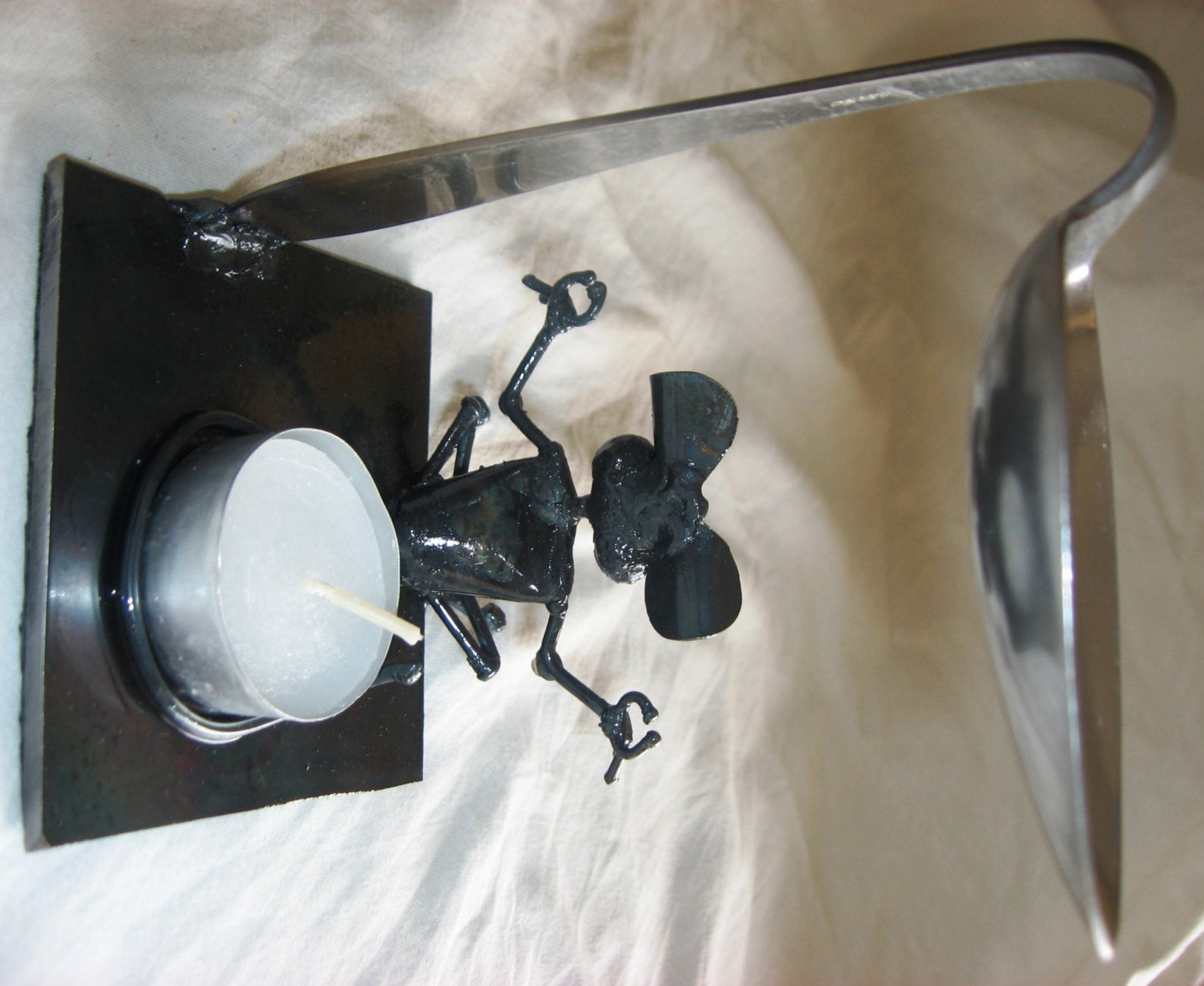 Incense Oil Burner Meditating Mouse Sculpture Made From Recycled Steel ...