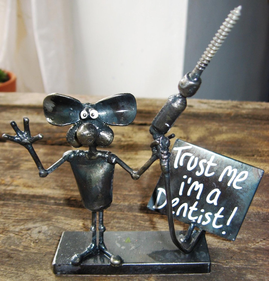 Dentist Mouse Sculpture Made From Recycled Welded Steel - Etsy
