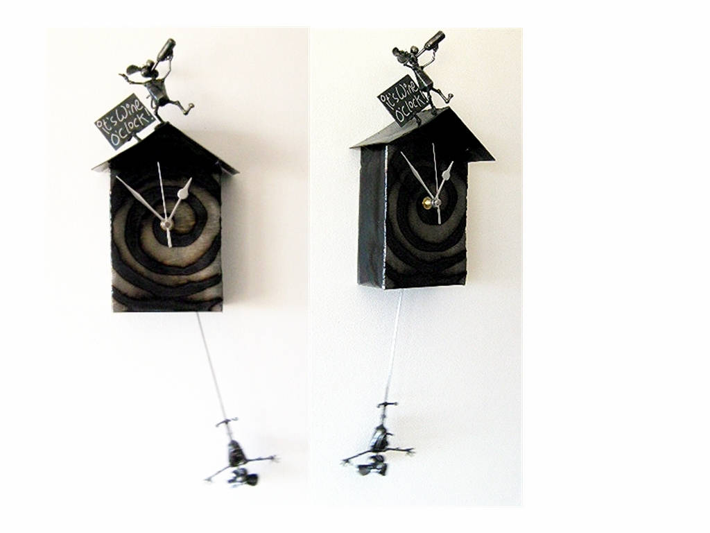 Pendulum Clock With Drunk Mouse Saying "it's Wine O'clock!" (budget ...