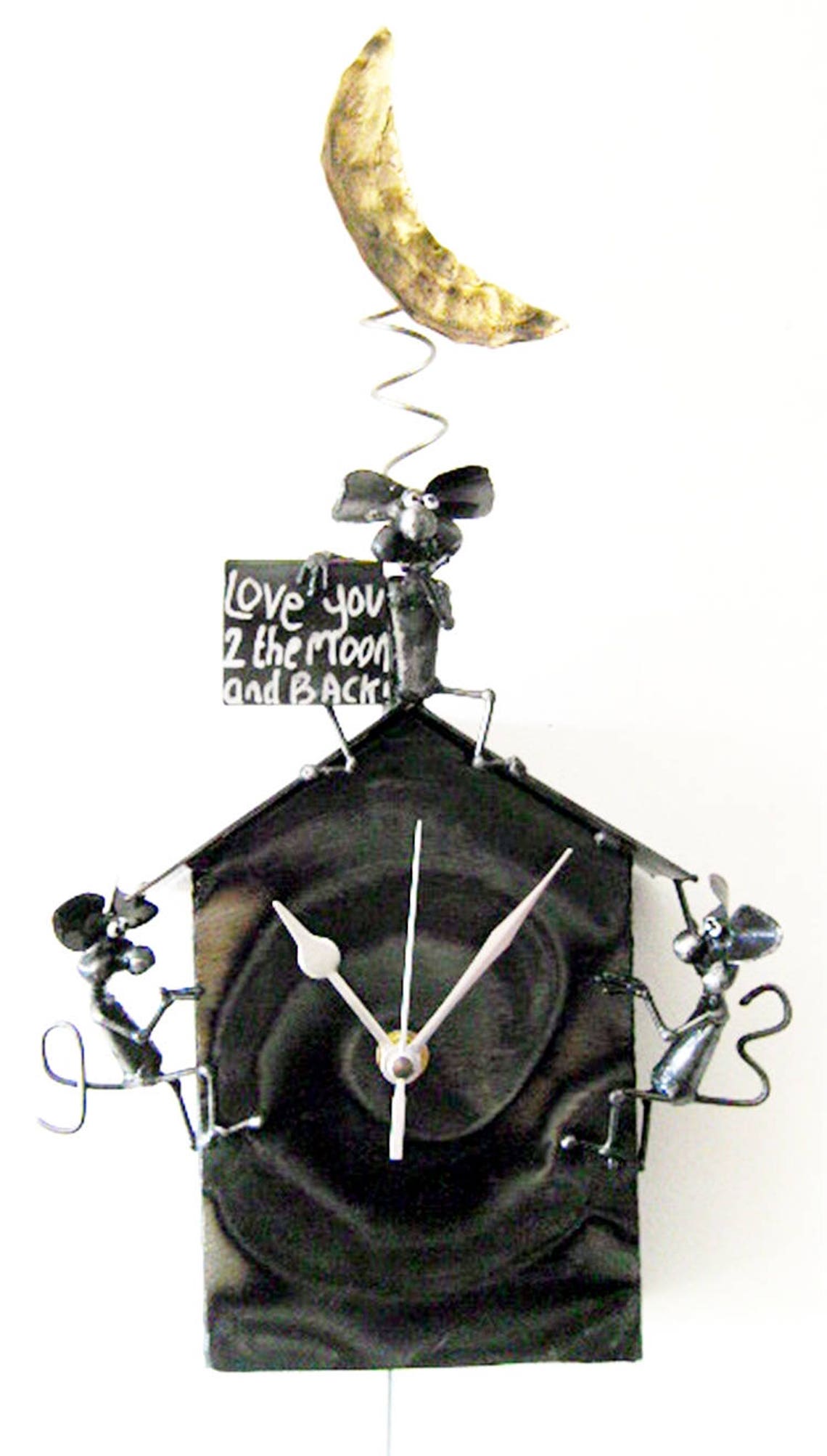 Love Clock With Mice Blowing Kisses Saying i Love You to | Etsy