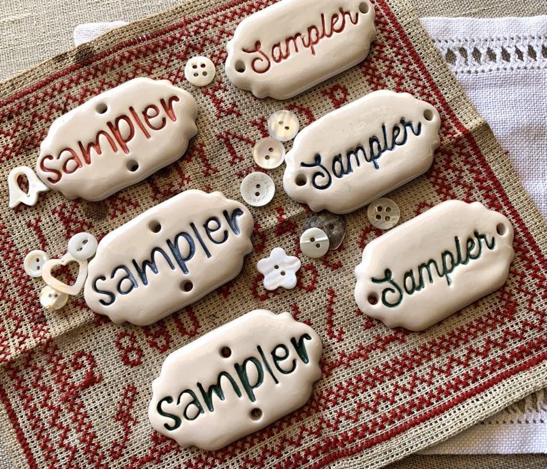 Sampler Ceramic Banner - Etsy