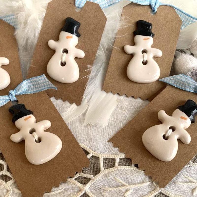 Ceramic Button Pendant - Etsy