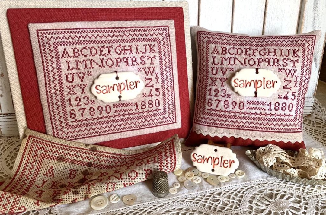 Red Sampler Ceramic Button Kit - Etsy