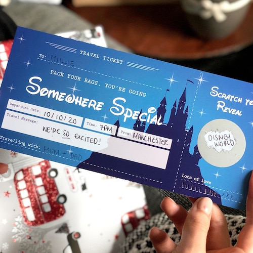 Disney Surprise Scratch off Ticket Disney Announcement Card - Etsy