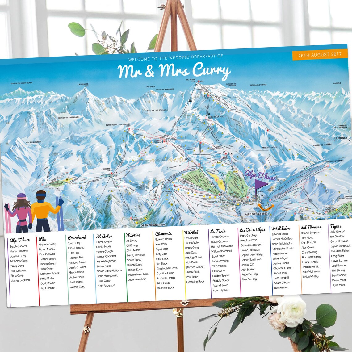 Ski Themed Wedding Welcome Sign | Ski Themed Wedding, Wedding Sign ...