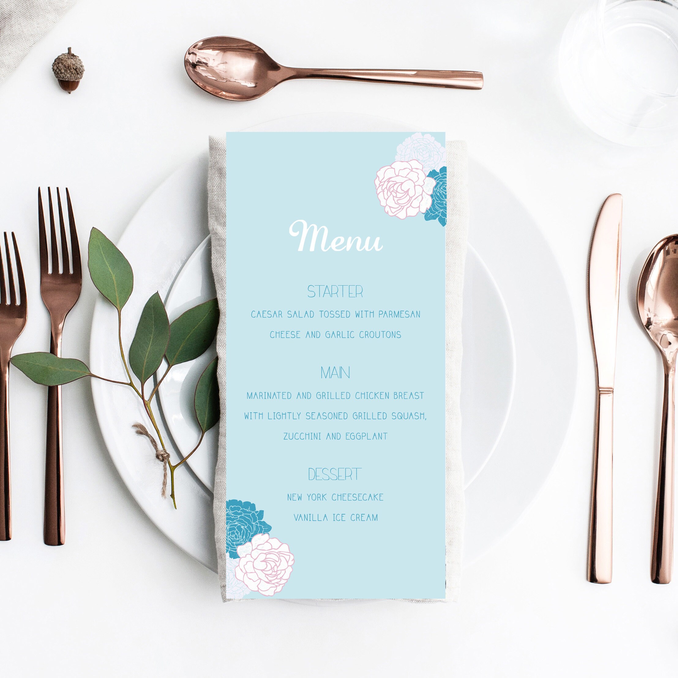 French Wedding Menu