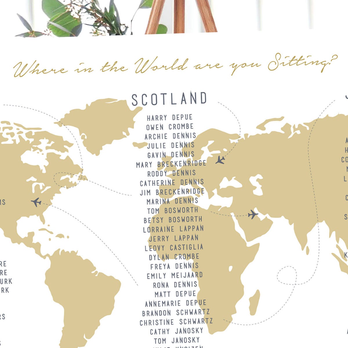 Where in the World Am I Sitting Map Table Plan Travel Themed | Etsy Canada