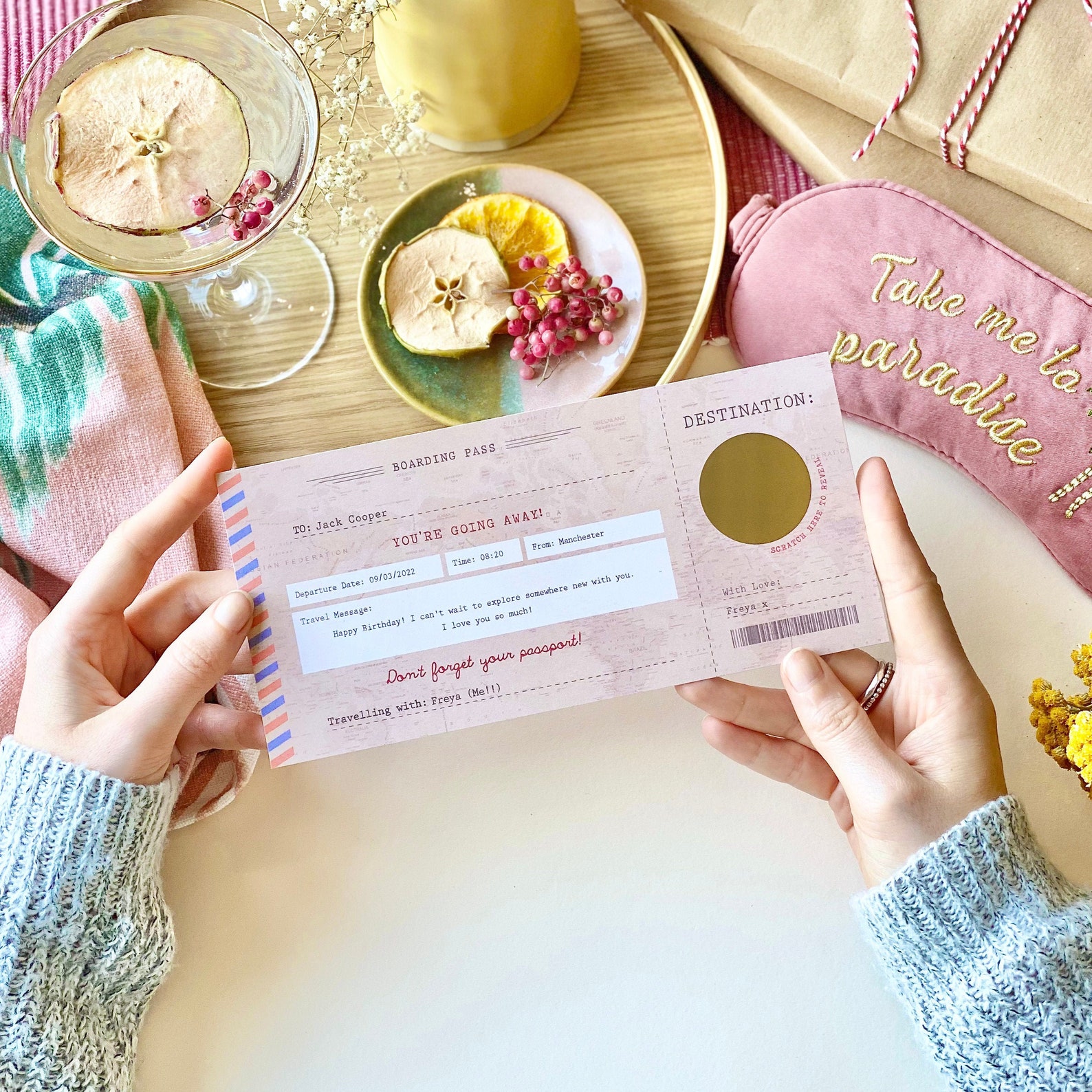 Vintage Scratch off Boarding Pass Travel Gift Scratch & | Etsy