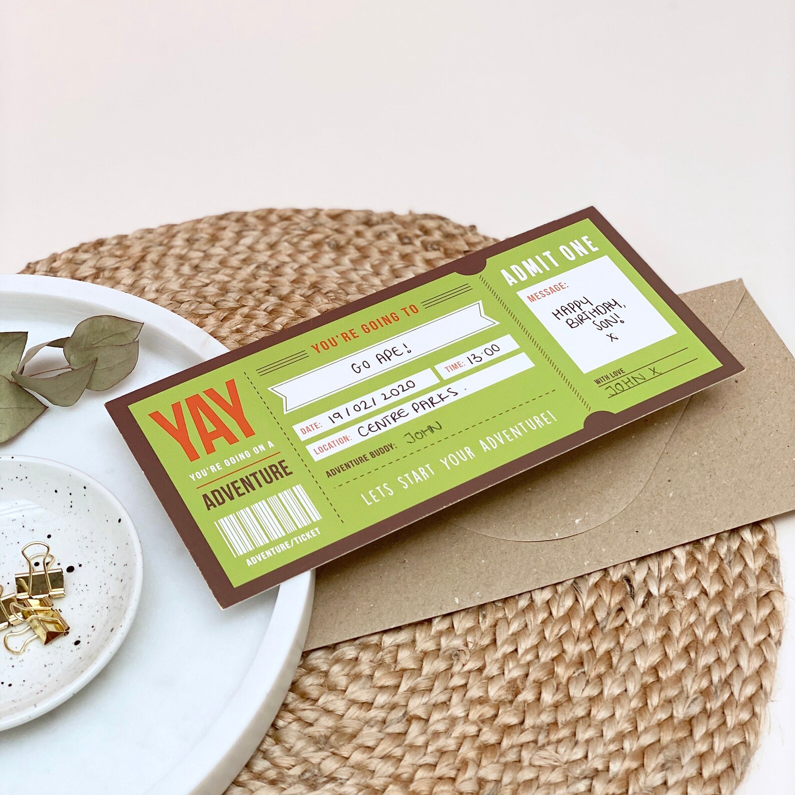 Adventure Ticket Gift | Ideas for Boy's Birthday, Go Ape Surprise ...