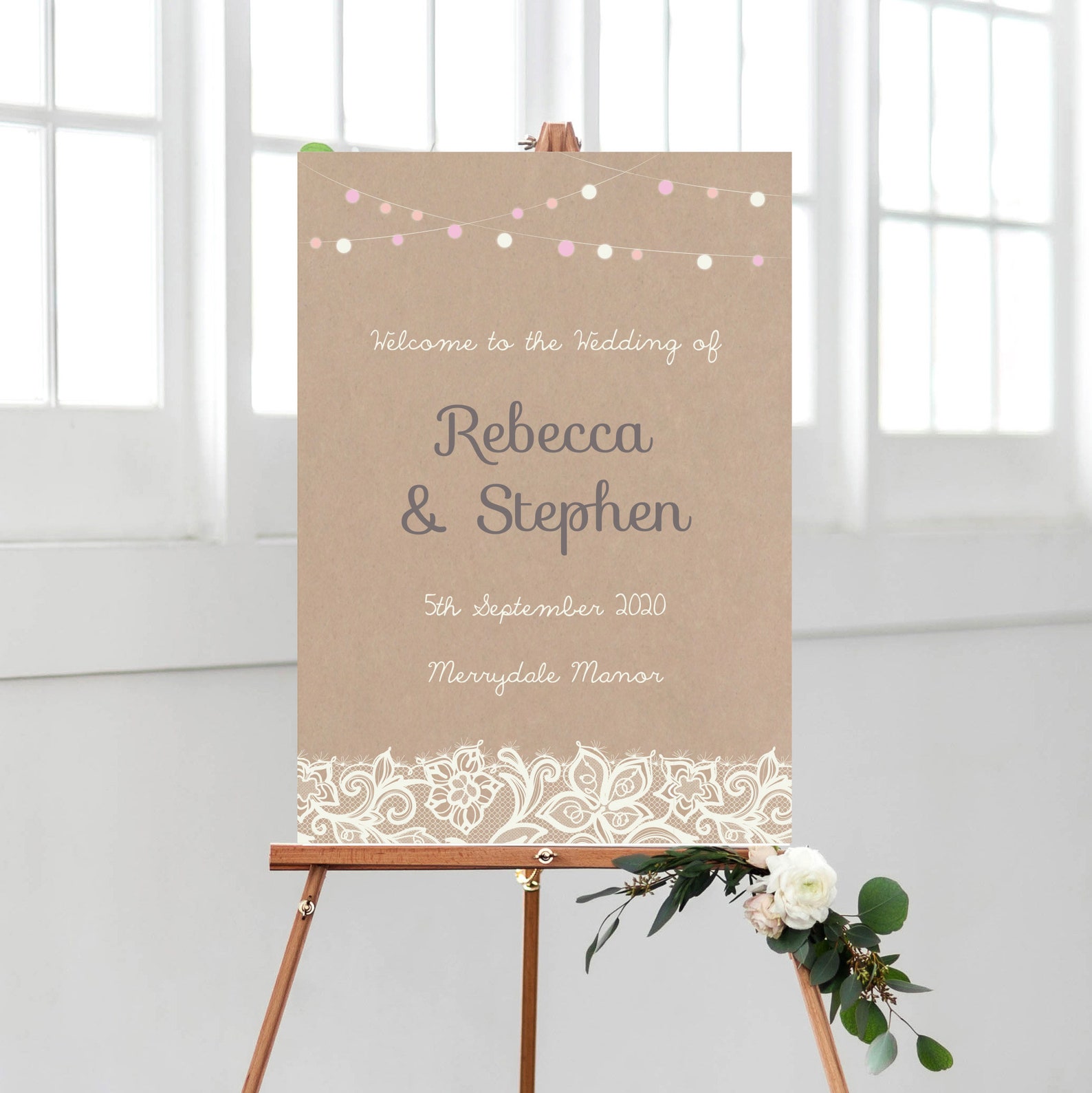 Festooned Lace Table Plan Festooned Lighting Rustic | Etsy