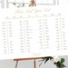 Elegant Gold Table Plan | Elegant Calligraphy Table Plan, White and ...
