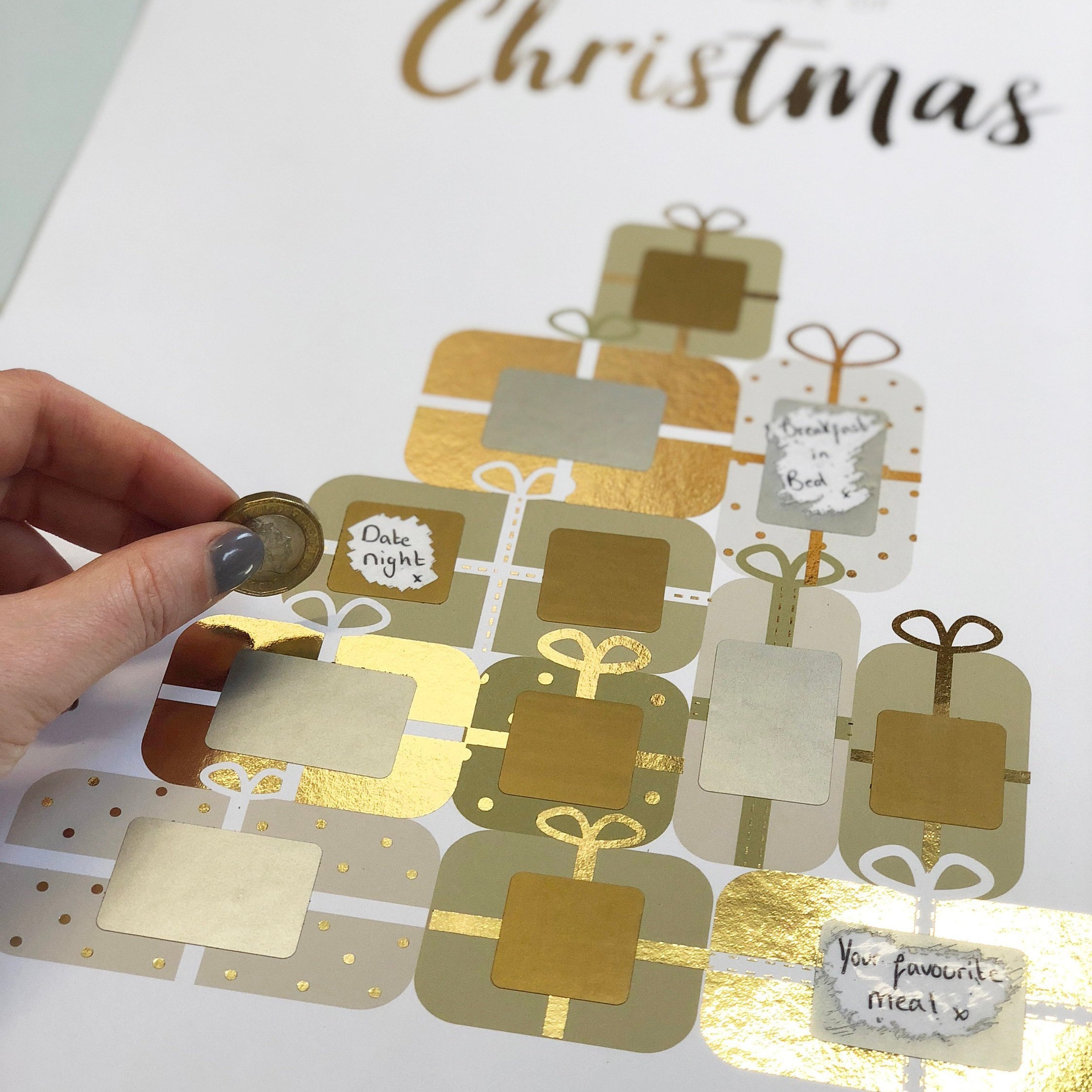 12 Days of Christmas Scratch off Advent Calendar - Etsy UK