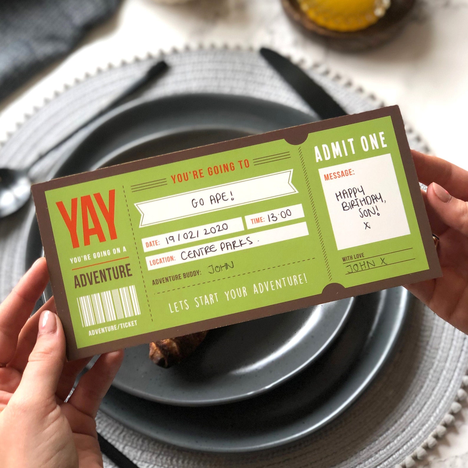 Adventure Ticket Gift | Ideas for Boy's Birthday, Go Ape Surprise ...