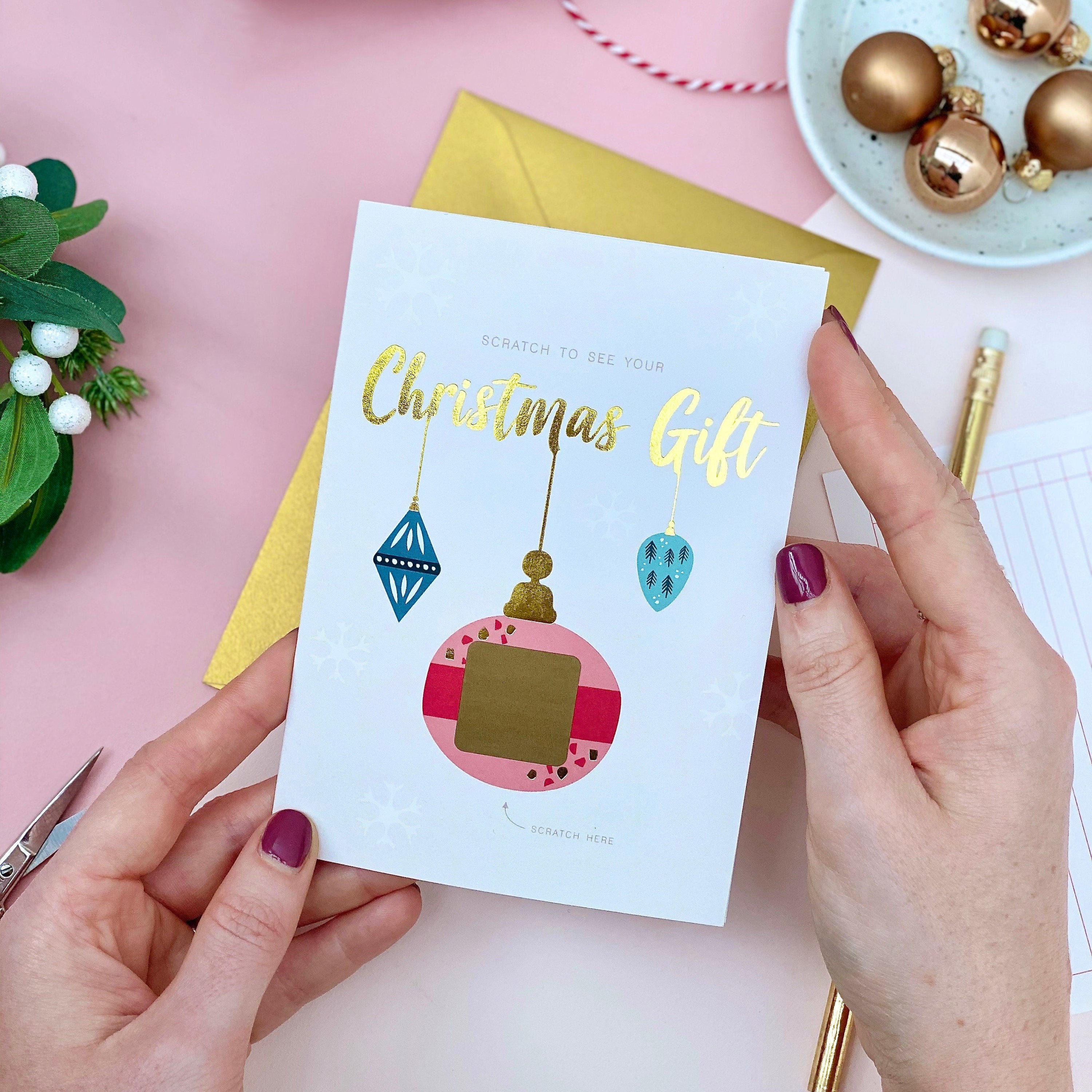 Christmas Surprise Scratch Card Scratch Reveal Surprise for - Etsy UK
