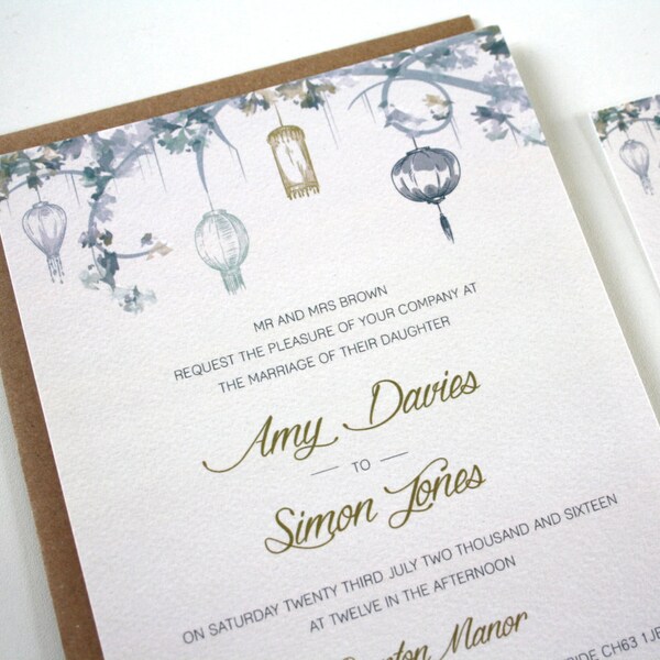 Lantern Wedding Invitation - Etsy