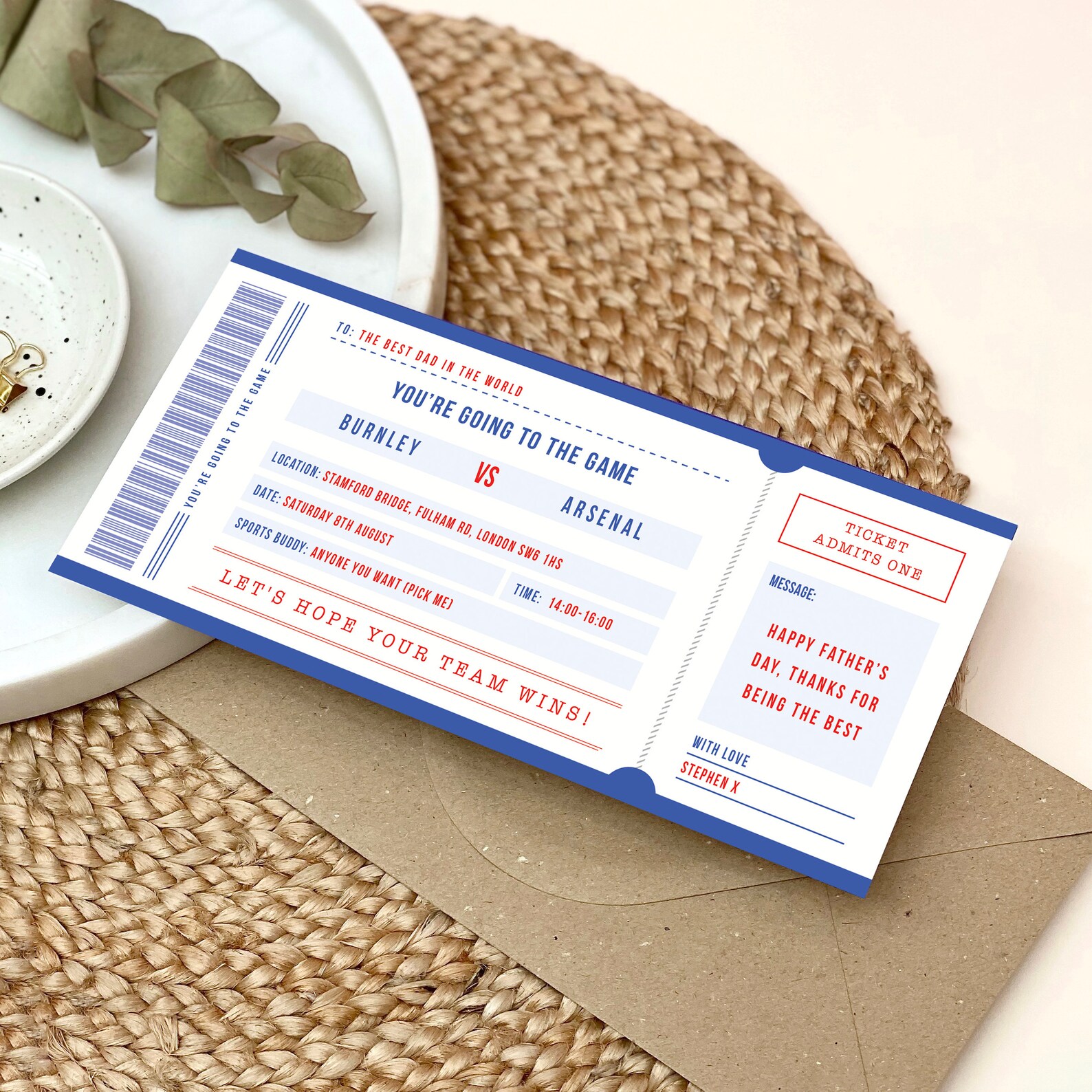 Surprise Game Ticket Game Ticket Gift Football Game Reveal - Etsy UK
