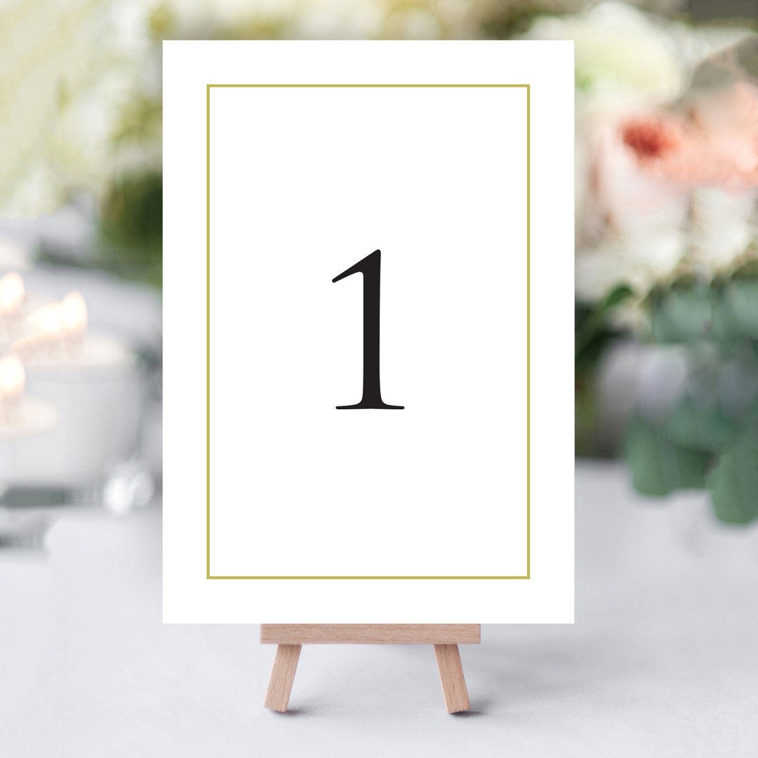 Modern Gold Table Numbers | Gold Wedding Invite Set, Modern Wedding ...