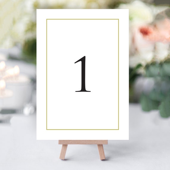 Modern Gold Table Numbers Gold Wedding Invite Set Modern | Etsy