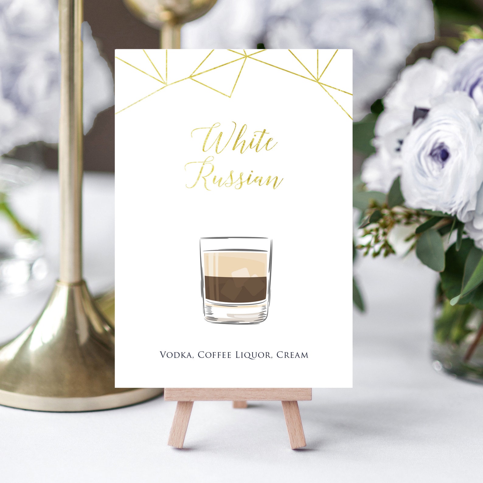 Cocktail Table Plan | Illustrated Cocktail Table Plan, Drinks Table ...