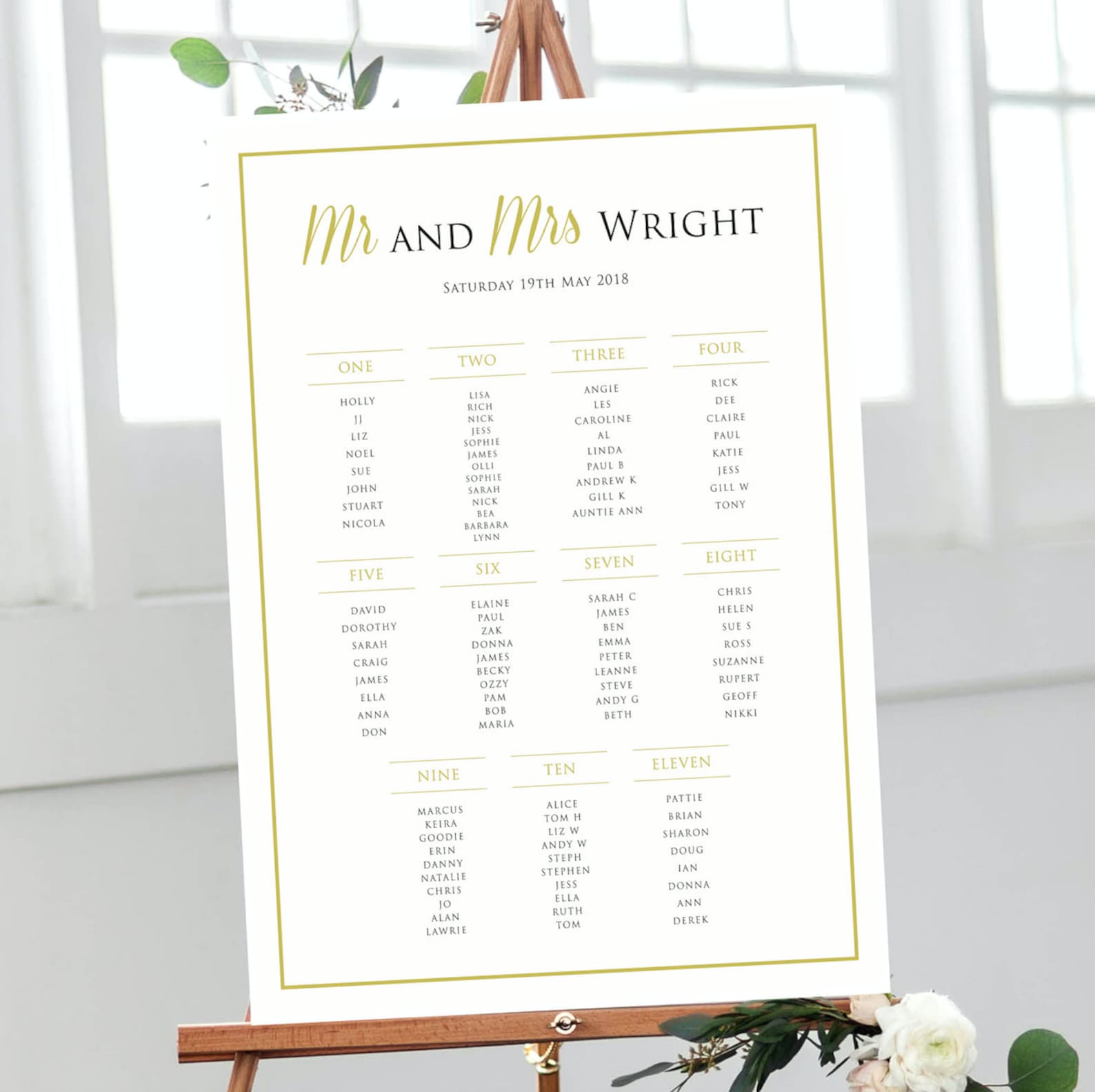 Modern Gold Table Plan Gold Wedding Modern Wedding Table | Etsy