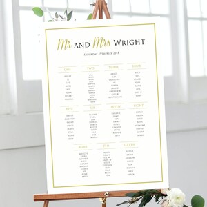 Modern Gold Table Plan | Gold Wedding, Modern Wedding, Table Plan ...