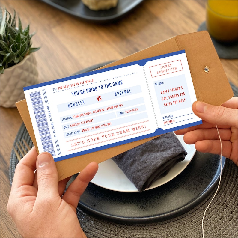 Surprise Game Ticket Game Ticket Gift Football Game Reveal - Etsy