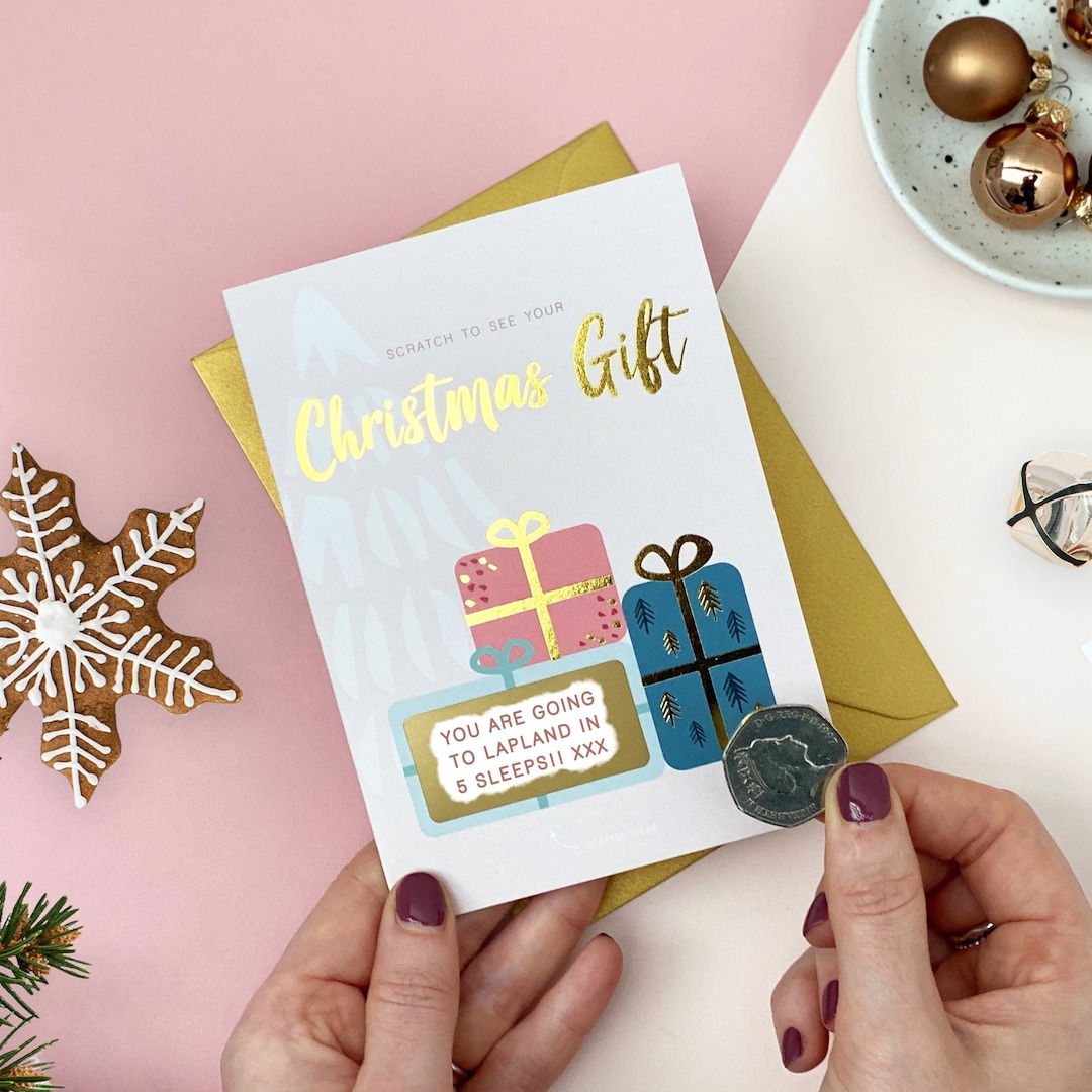 Christmas Gift Surprise Scratch Card Scratch Card, Surprise for Loved ...