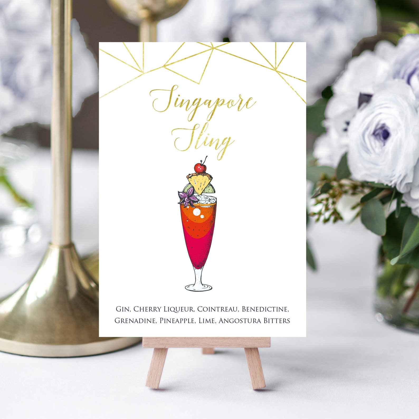 Cocktail Table Plan | Illustrated Cocktail Table Plan, Drinks Table ...