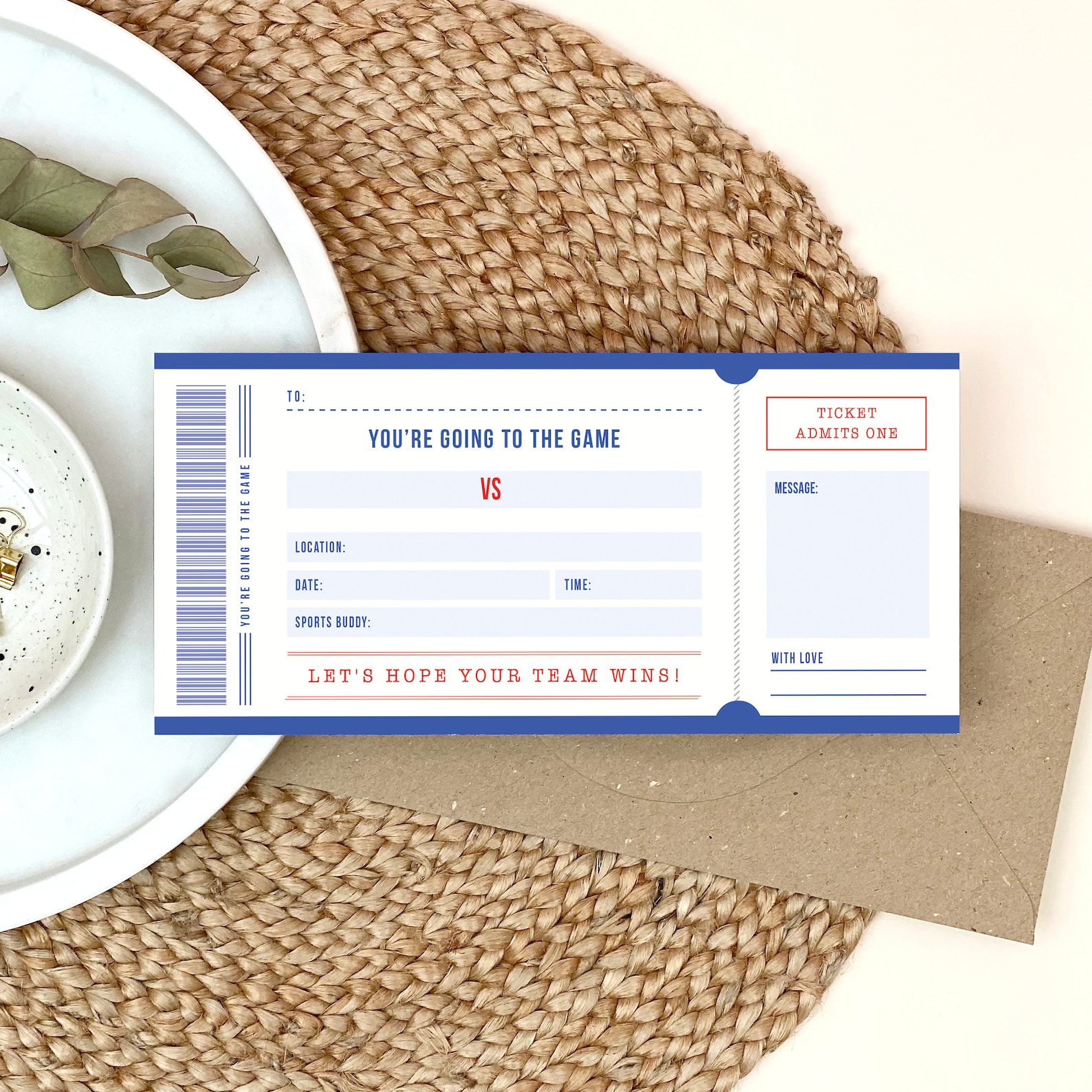 Surprise Game Ticket Game Ticket Gift Football Game Reveal - Etsy UK